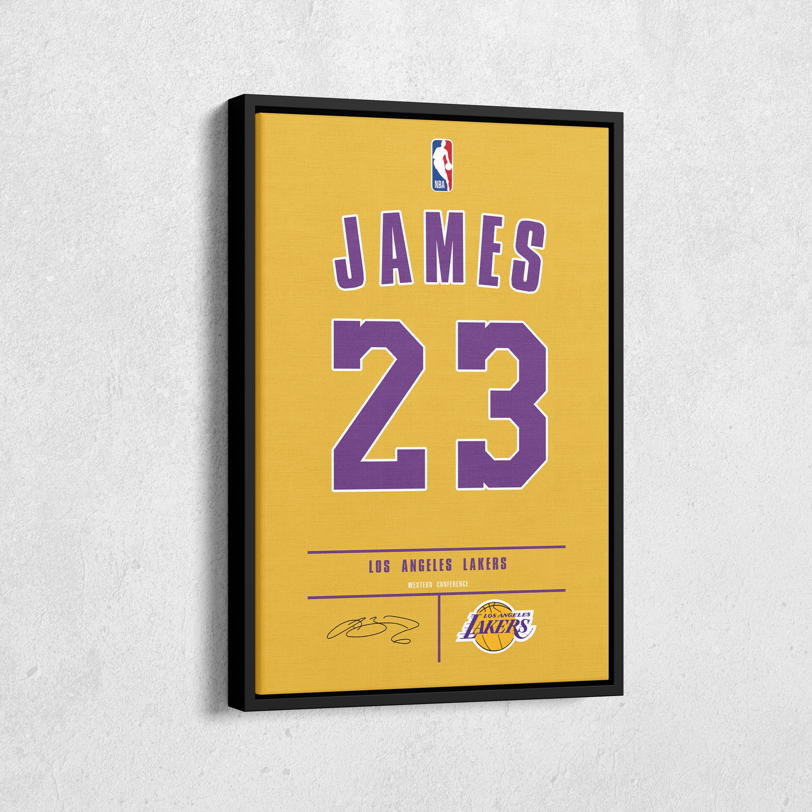 Lebron James Lakers #23 Jersey Canvas | Premium Wall Art Decor ...